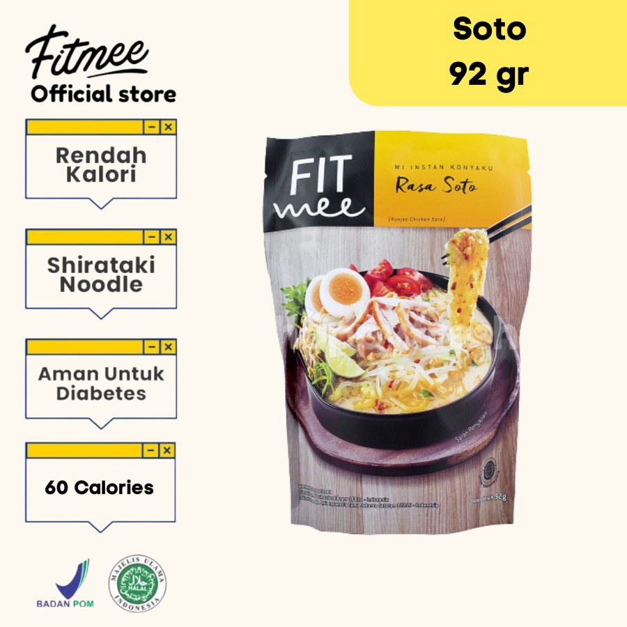 Konyaku FITMEE SOTO Instant Noodles 92GR SHIRATAKI NOODLE FIT MEE HALAL ...
