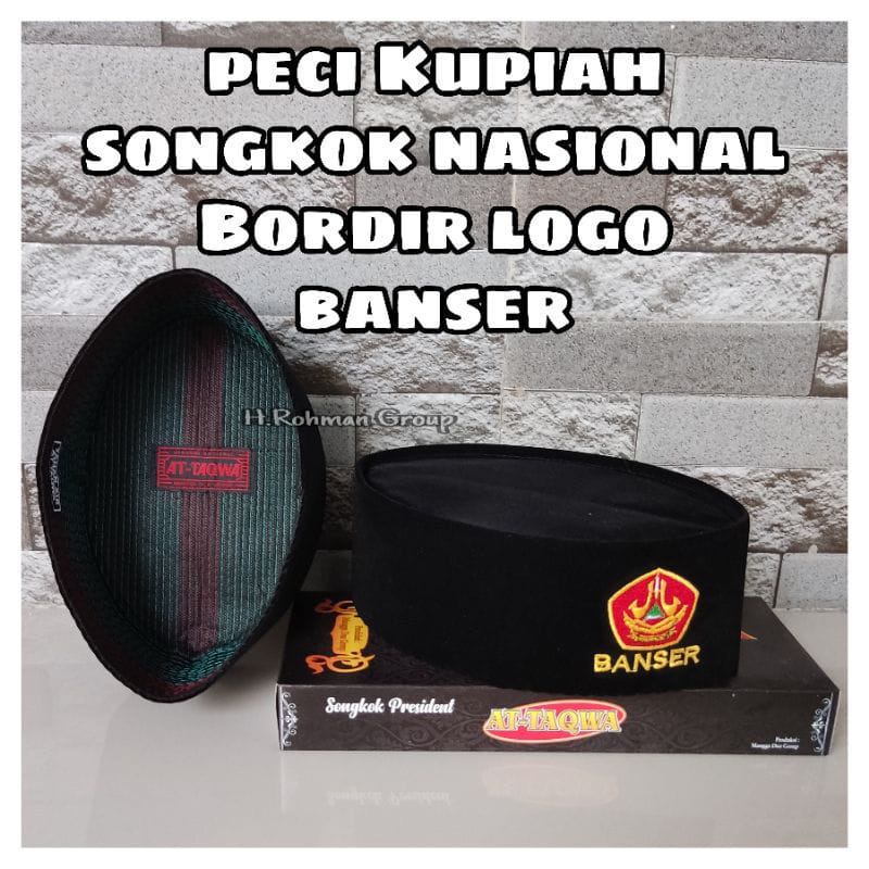 National songkok peci embroidered with banser logo | Shopee Philippines