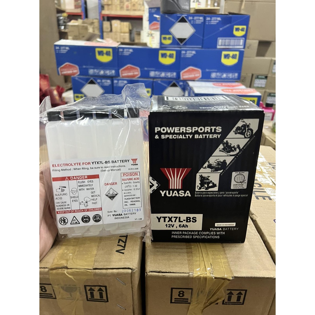 Yuasa Motorcycle Battery YTX7L-BS 12V 6Ah | Shopee Philippines