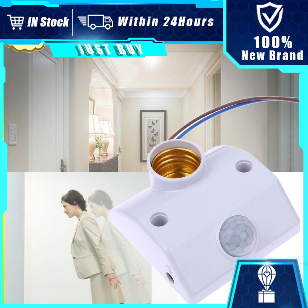 220V Infrared Automatic Motion Sensor Light Lamp Holder Switch for ...