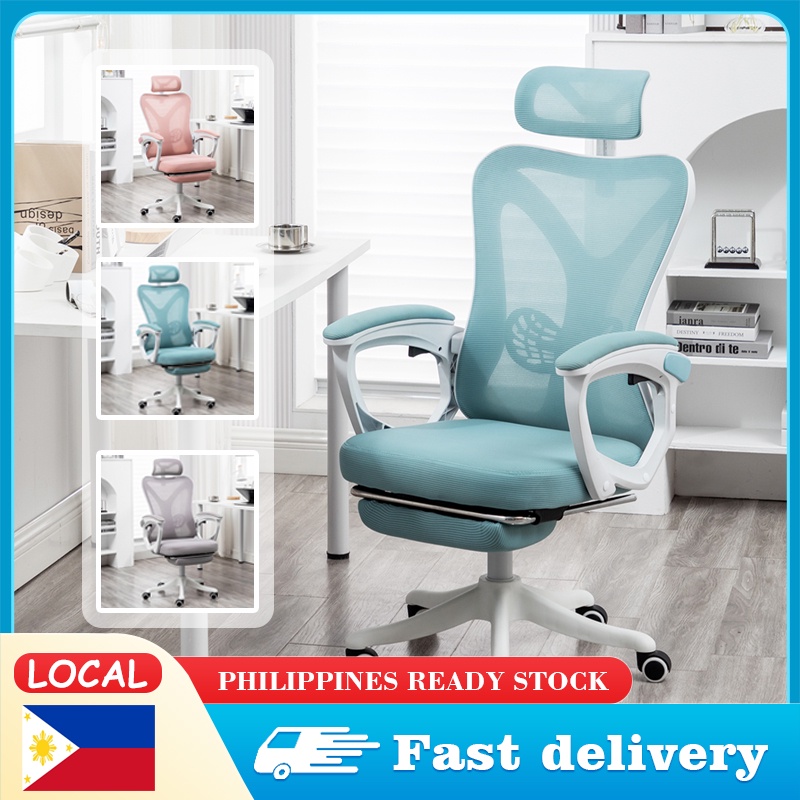Office Chair Ergonomic Chair Computer Back Chair With Wheels Swivel ...