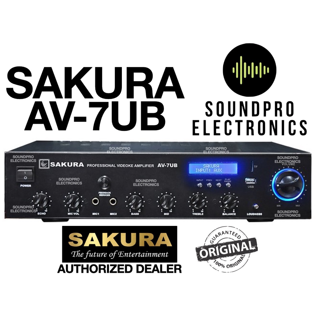ORIGINAL Sakura AV-7UB 850W 5.1 Videoke Amplifier (USB/SD/Bluetooth/FM ...