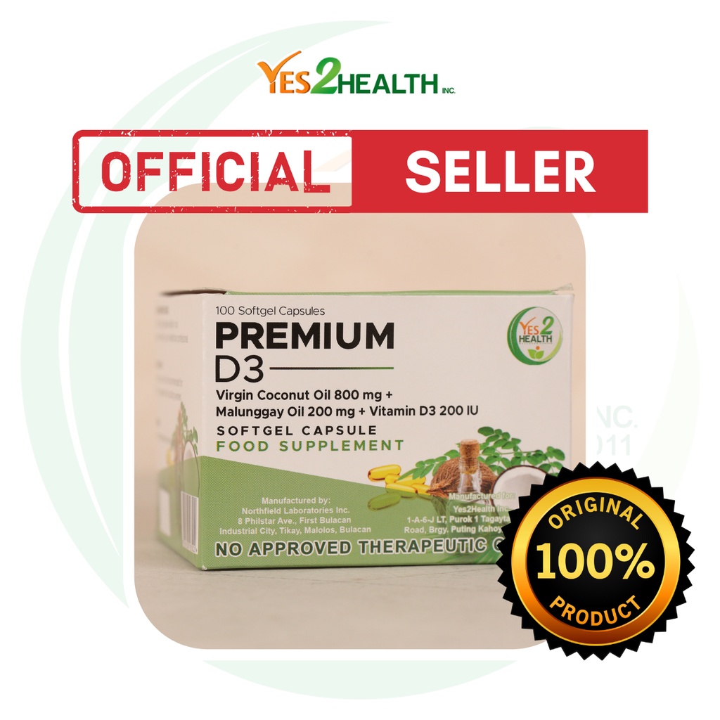 Premium D3 (100 Softgel Capsules:1 Box) | Shopee Philippines