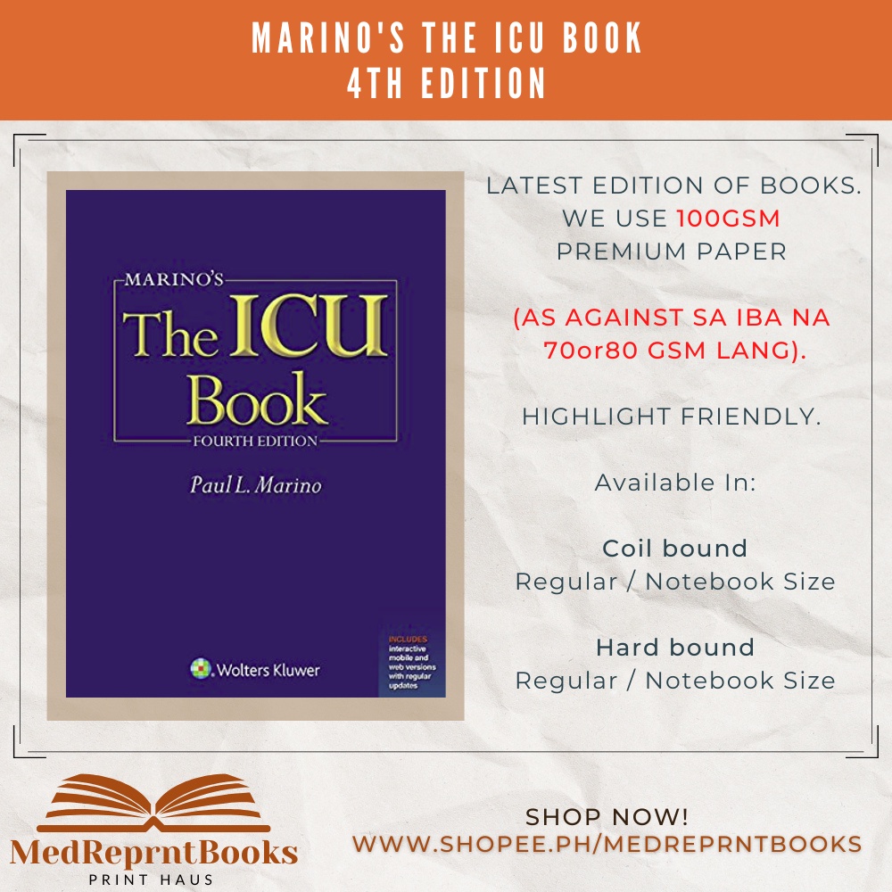 Marino's The ICU Book / Marino's Little ICU Book / The Ventilator Boook ...