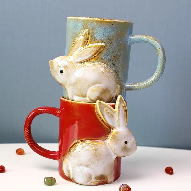 3D Cute Rabbit Bunny Ceramic Mug Cup 300ml | Shopee Philippines