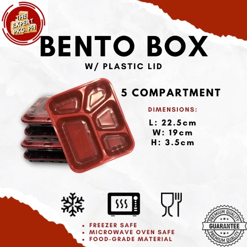 Bento Box Trays With Plastic Lid 1 2 3 4 5 Division - 10pcs 20pcs 30pcs ...