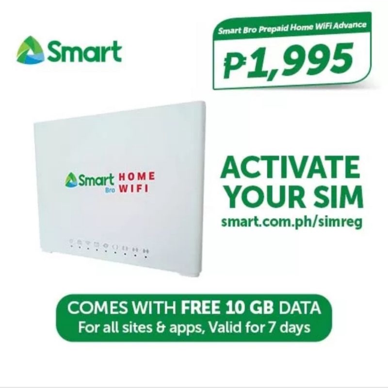 PLDT Smart Bro Home Wifi LTE-Advanced With FREE 10GB Data FX-ID5 CAT 6 ...