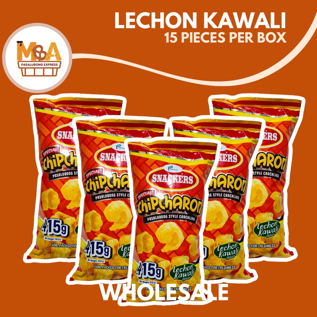 WHOLESALE! SNACKERS LECHON KAWALI 415GRAMS (15 PIECES PER BOX) | Shopee ...