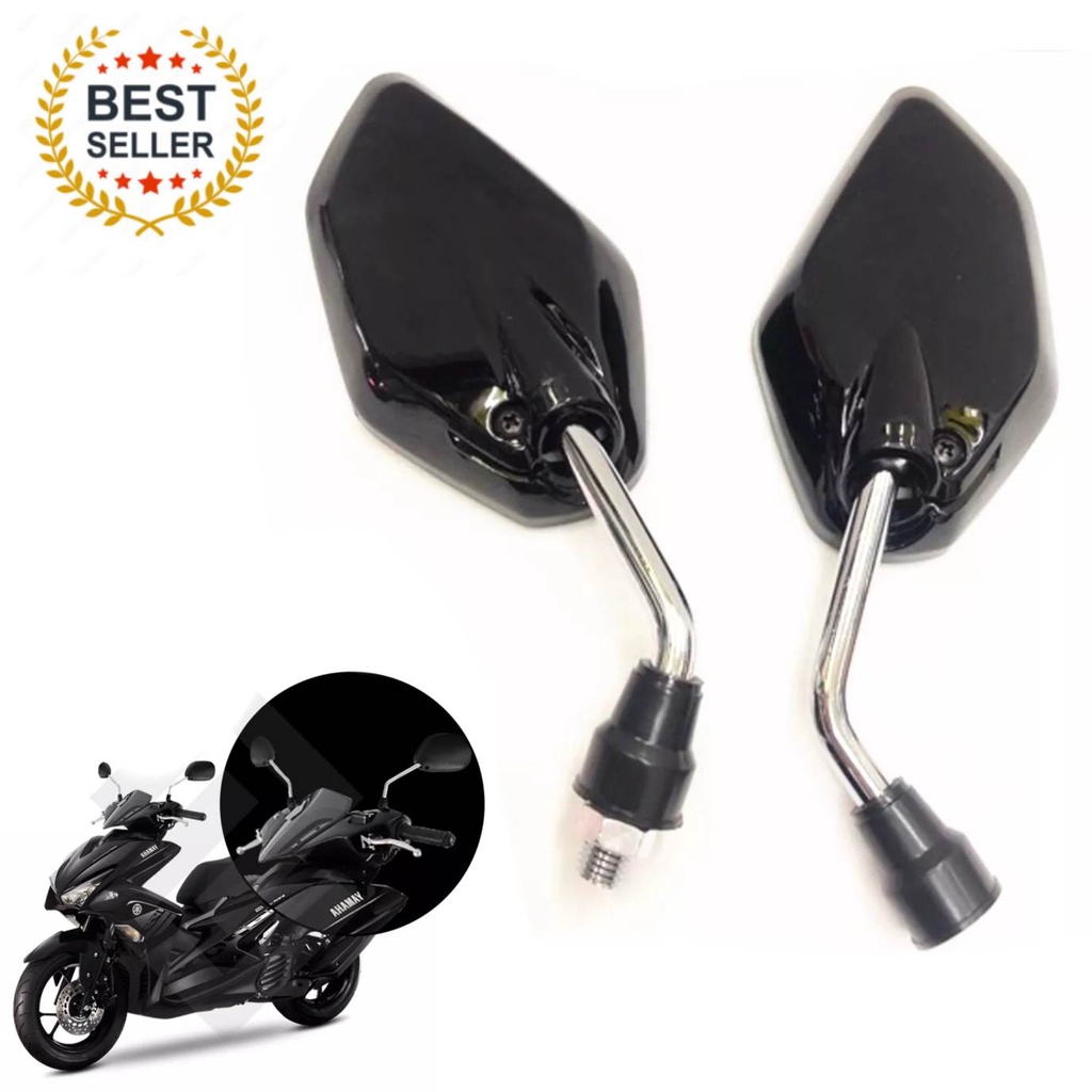 YAMAHA SNIPER 155 - Motorcycle Side Mirror Glossy black | Short Stem ...
