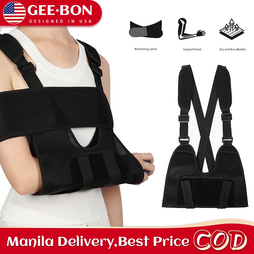 GEEBON Arm Sling Support Adjustable Shoulder Strap Brace Immobilizer ...