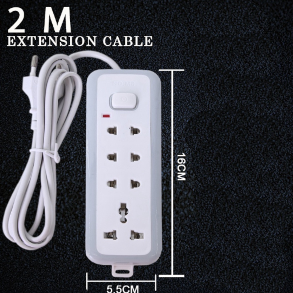 4 gang Electric Extension Cord 2 Meters Outlet With Switch Extension ...