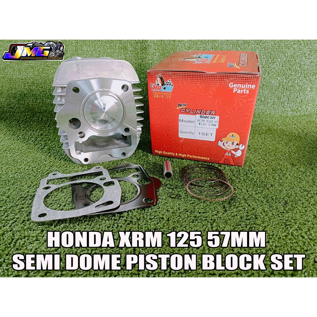 HACHI HONDA XRM 125 57MM SEMI DOME PISTON BLOCK SET | Shopee Philippines