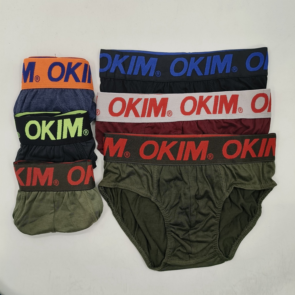 3 in 1 OKIM Underwear Brief Cotton Spandex Briefs For Men | Shopee ...