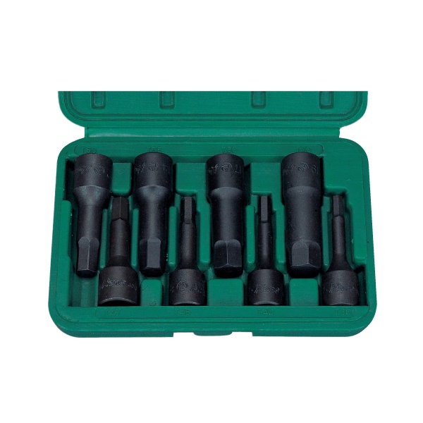 Hans Tools 46016-8MB ½" Drive 8 pcs. Impact Hex Bit Socket Set Metric ...