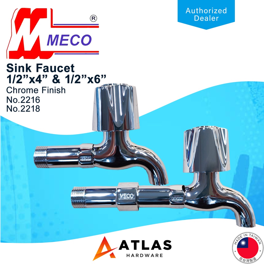 Meco USA Sink Faucet 1/2" x4"(No. 2216) & 1/2" x6" (No.2218) | Shopee ...