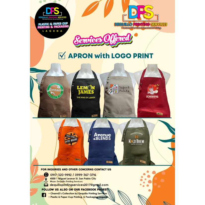 Customized Apron with your Logo Print | Shopee Philippines