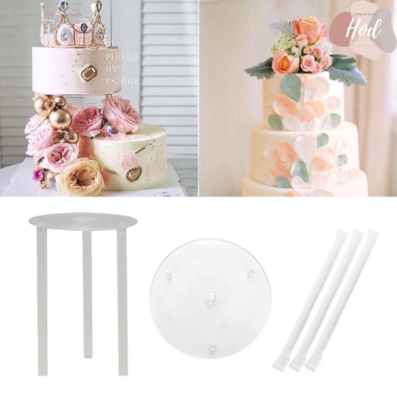 Acrylic Cake Holder Stand / Floating Cake Support Stand Christmas Tree ...