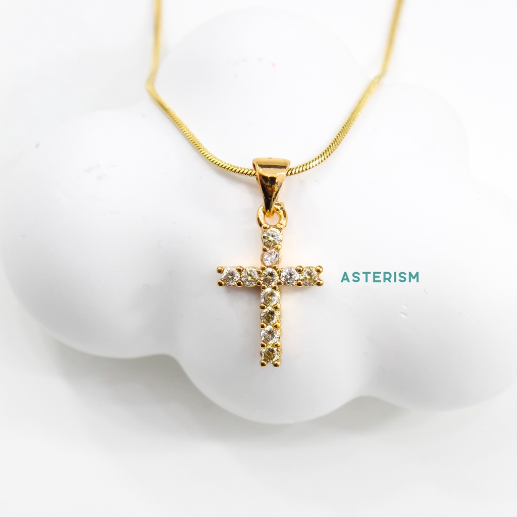 Asterism Stainless Steel Cross Necklace | Shopee Philippines