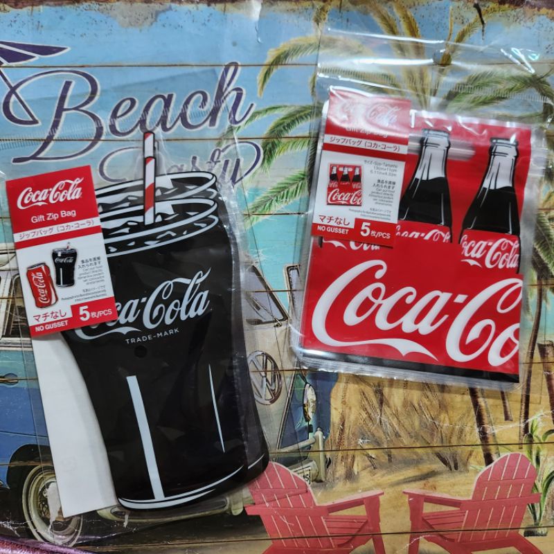 [ONHAND] Made in Japan Coca-Cola Zip lock pouch 5's | Shopee Philippines