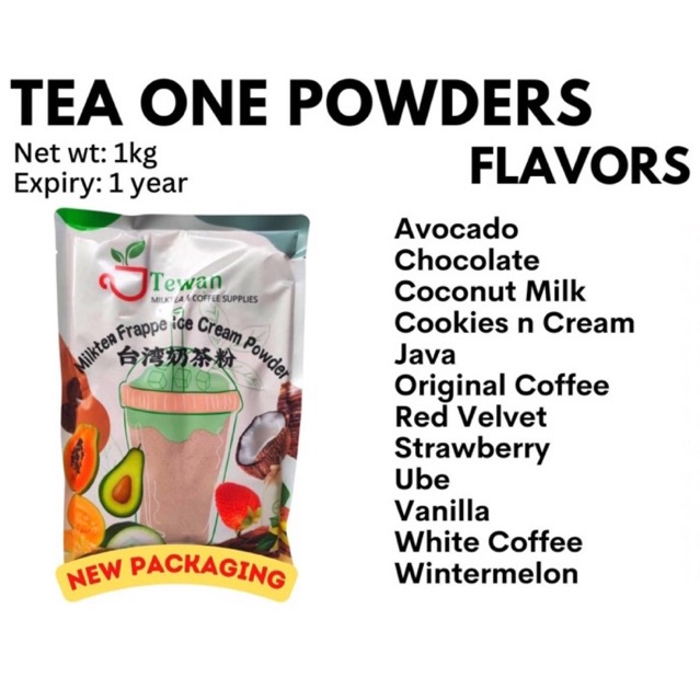 Tea One Powder Flavor 1KG for shake and frappe | Shopee Philippines
