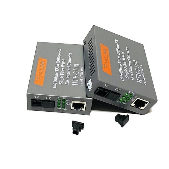 NETLINK HTB-3100/AB Single Fiber 100Mbps Photoelectric Converter (2 ...