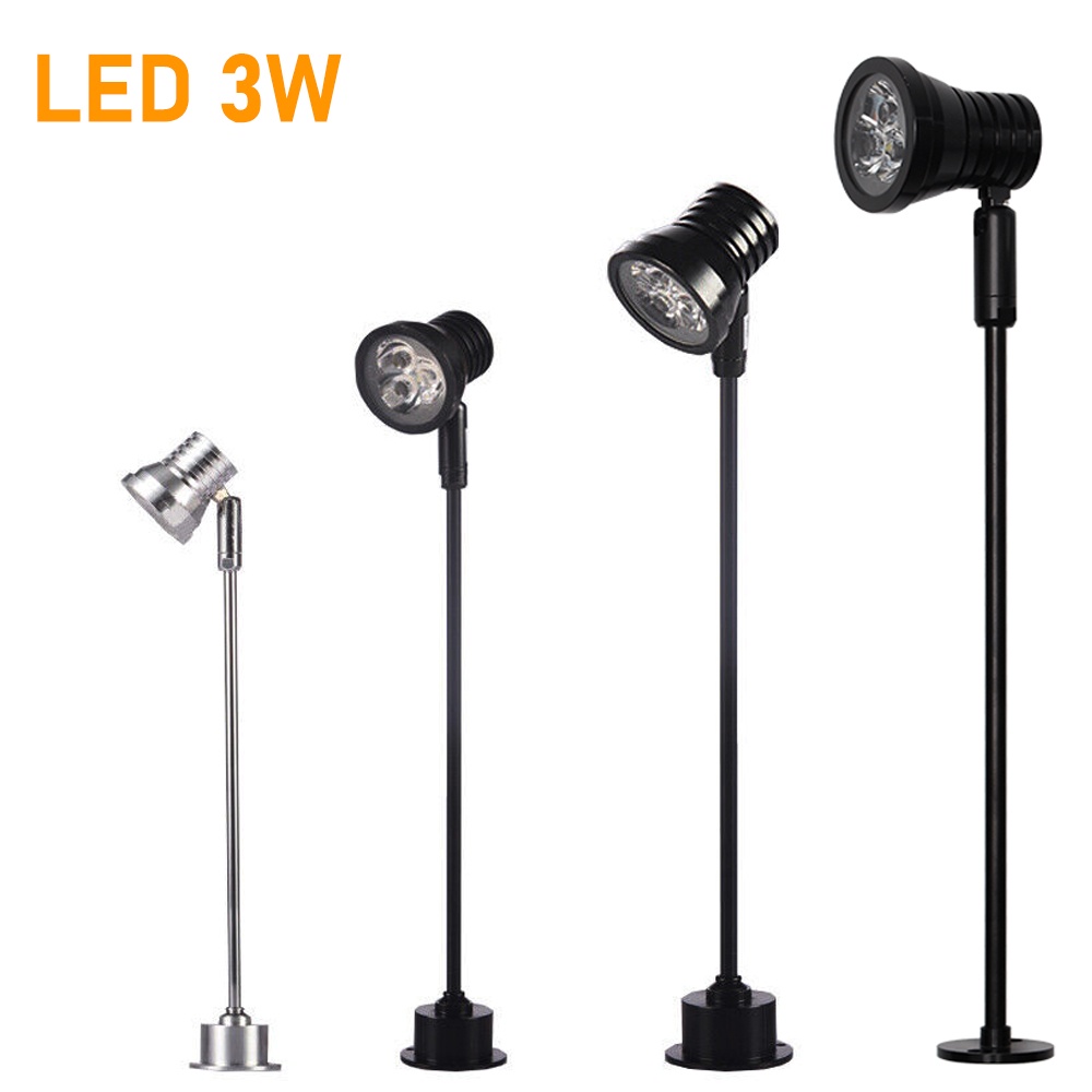 Product Display Light LED 3 Bulbs 3W - 220V, Glass Cabinet Light, Metal ...
