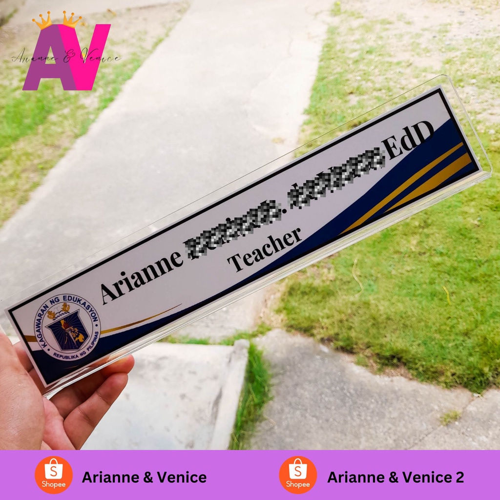 Customized Acrylic Desk Name Plate Personalized Name Plate | Shopee ...