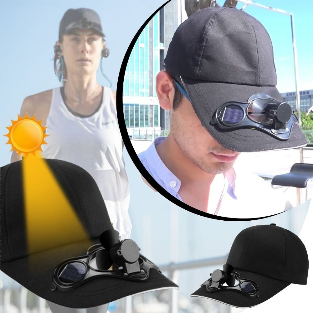 Solar Powered Cooling Cap, Solar Powered Cooling Fan For Baseball Caps ...