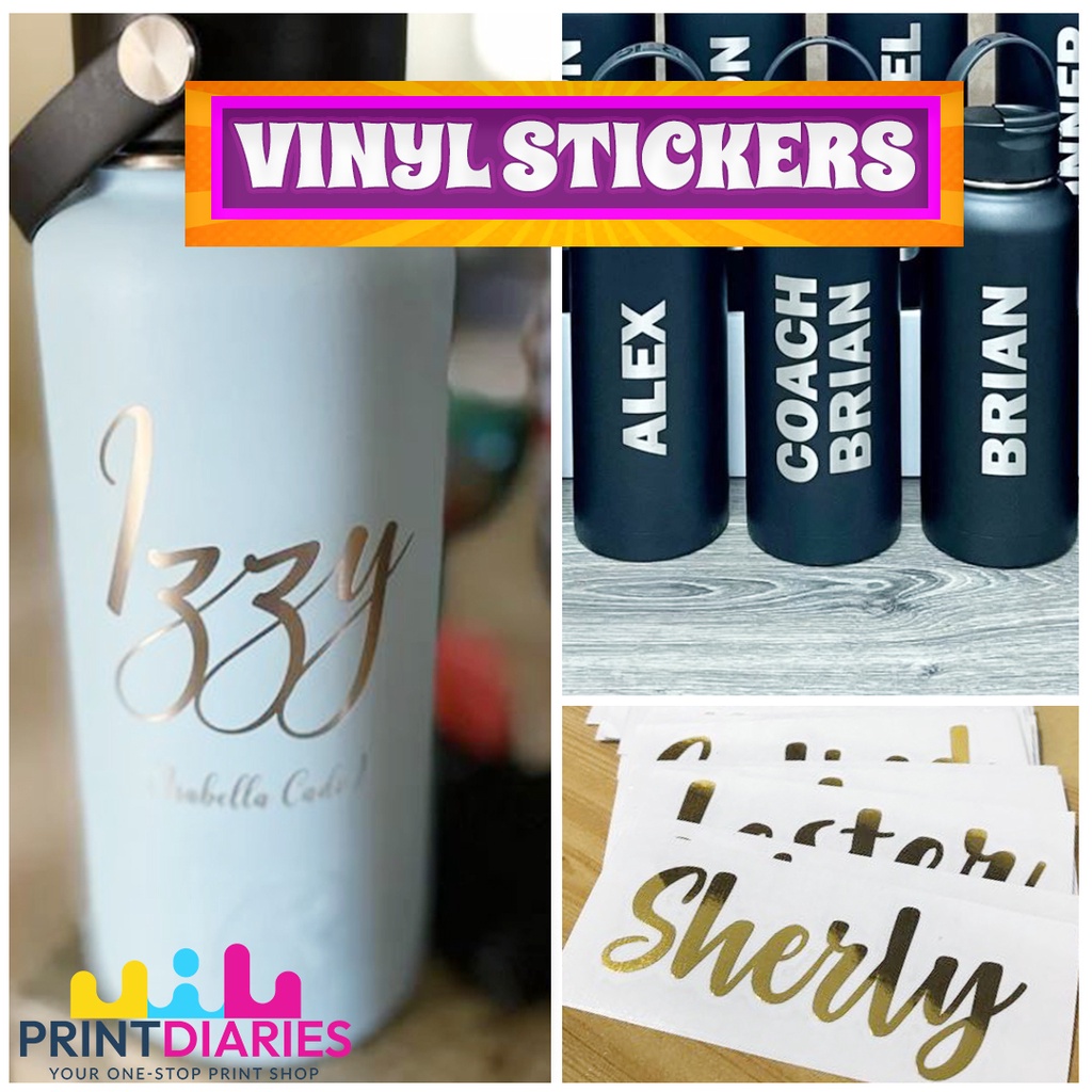 Waterproof Customize Name vinyl sticker Decals for Anything Tumbler ...