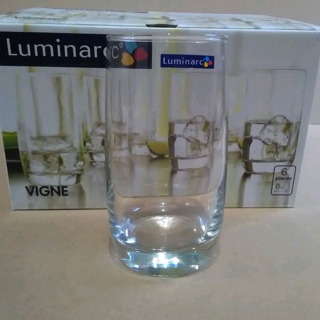 Luminarc Glass Vigne 11oz/33 Cl.Minim Water Glass.Tg 12.5 cm, Diameter ...