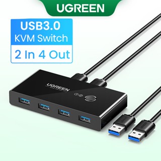 UGREEN USB 3.0 Switch Selector 4 Port 2 Computers Peripheral Switcher ...