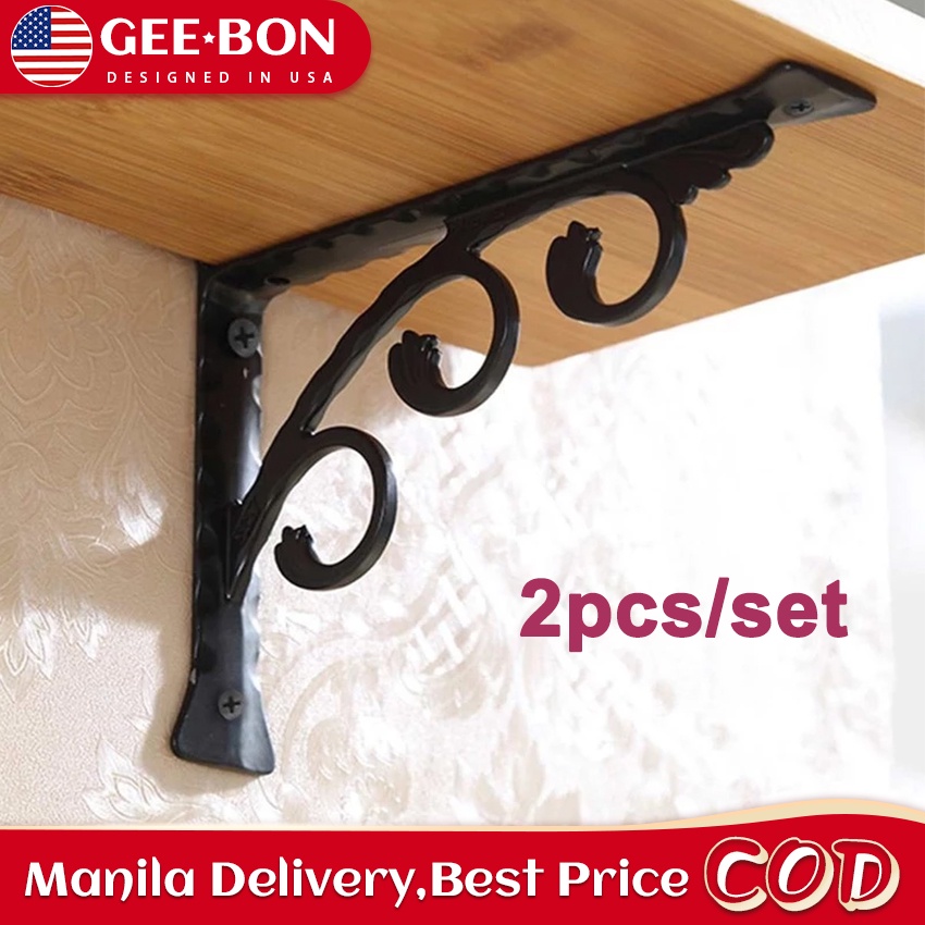 GEEBON L Shape Shelf Bracket Wall Mounted Shelf Right Angle Bracket for ...