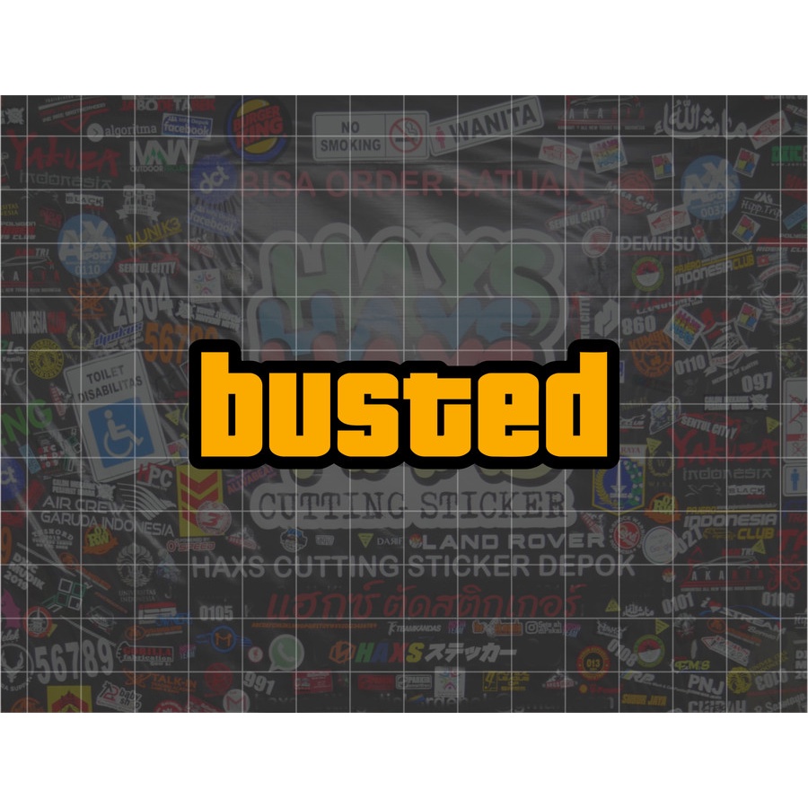 Cutting Sticker Busted GTA Size 8 Cm for Motorcycles | Shopee Philippines