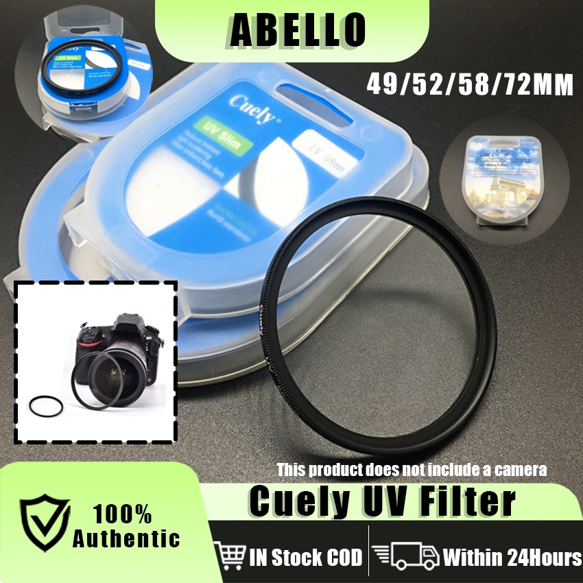 Cuely UV camera filter For DSLR Lens 49mm 52mm 58mm 72mm limit UV light ...