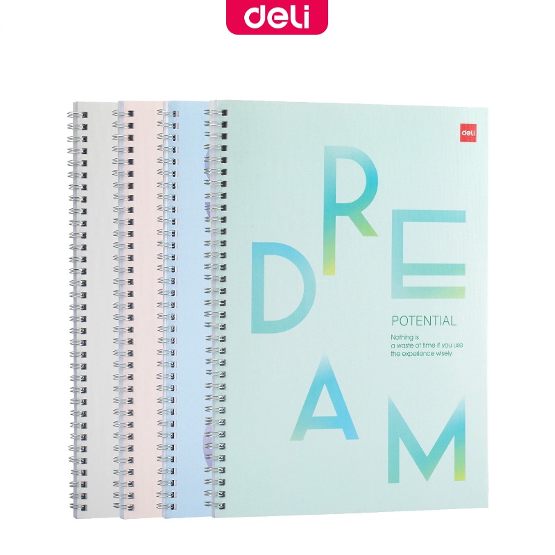 Deli A4 Binder Notebooks Aesthetics spring Spiral Notebook 60 Sheets ...