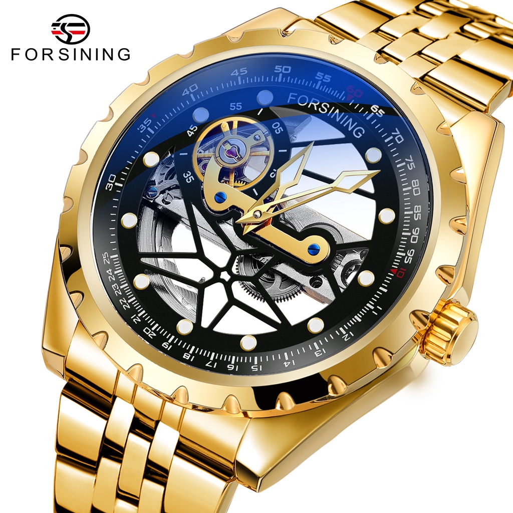 Forsining Automatic Watch Luxury Men's Transparent Hollow Design ...