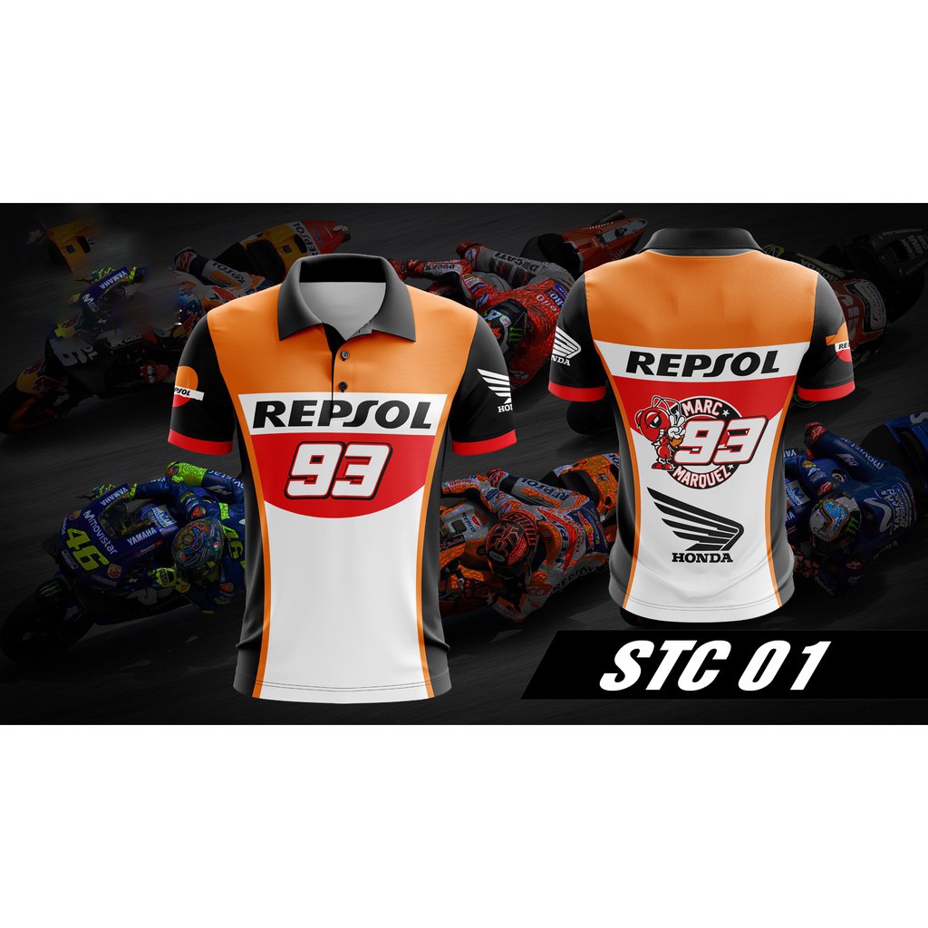 Honda Repsol Marcmarquez Sublimation Collar Jersey | Shopee Philippines