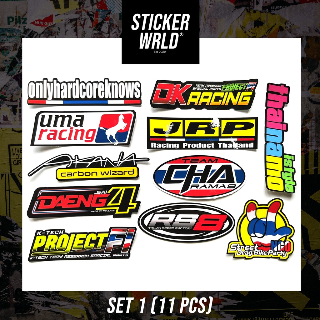 Thai Motorcycle Visor Sticker 11 pcs | Shopee Philippines