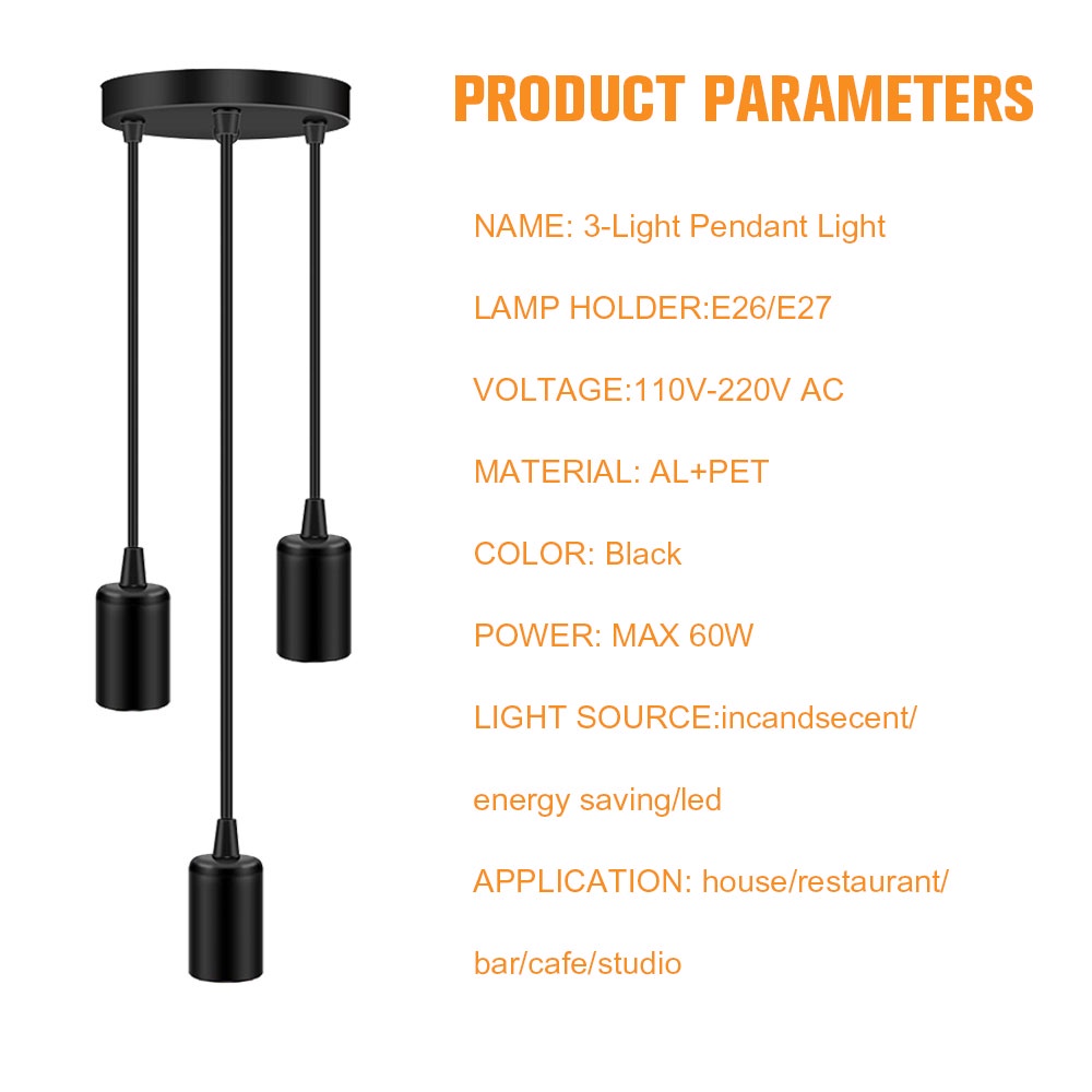 【COD】 Bar Counter Drop Light Bulb Pendant Chandelier Ceiling Lights ...