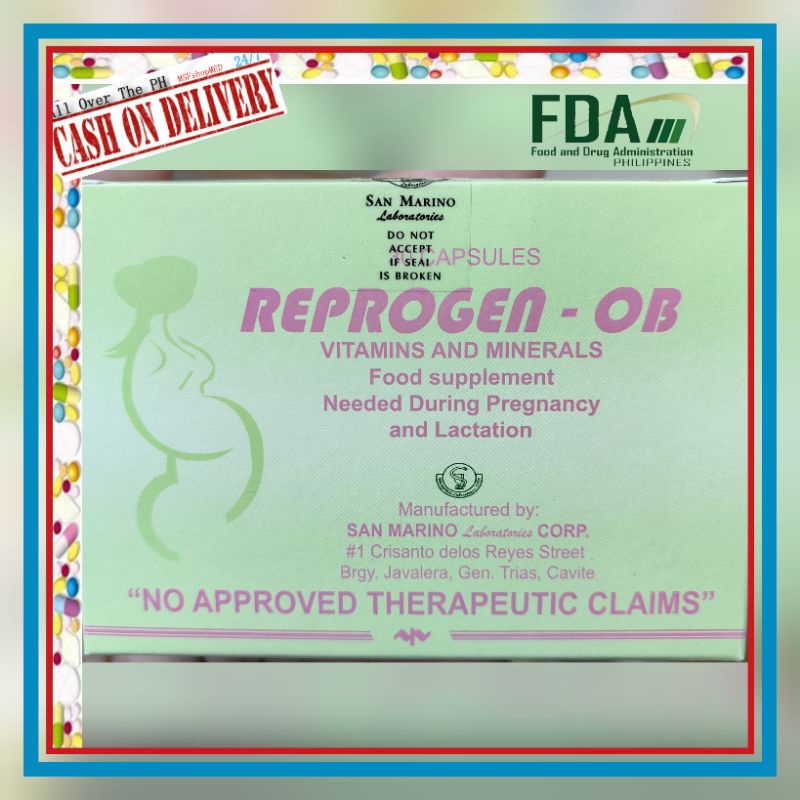 REPROGEN OB VITAMINS and MINERALS FOOS SUPPLEMENT for PREGNANCY and ...