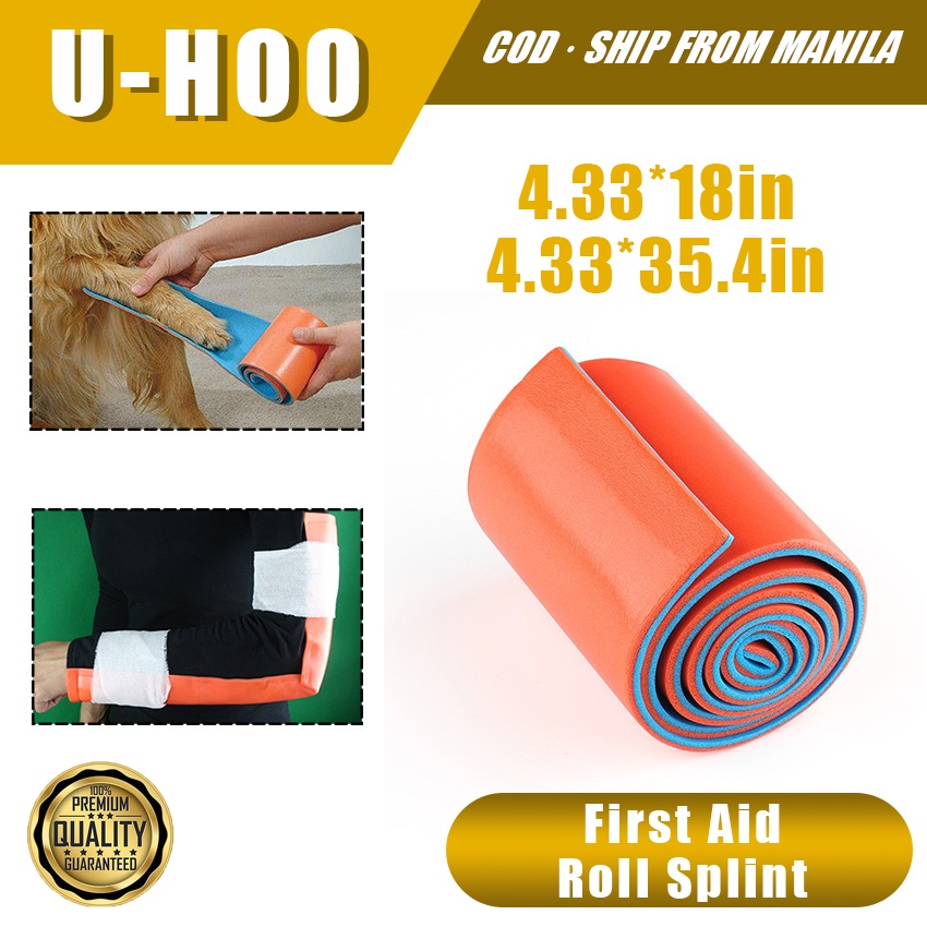 Portable Casualties Fracture First Aid Splint roll lined with aluminu ...