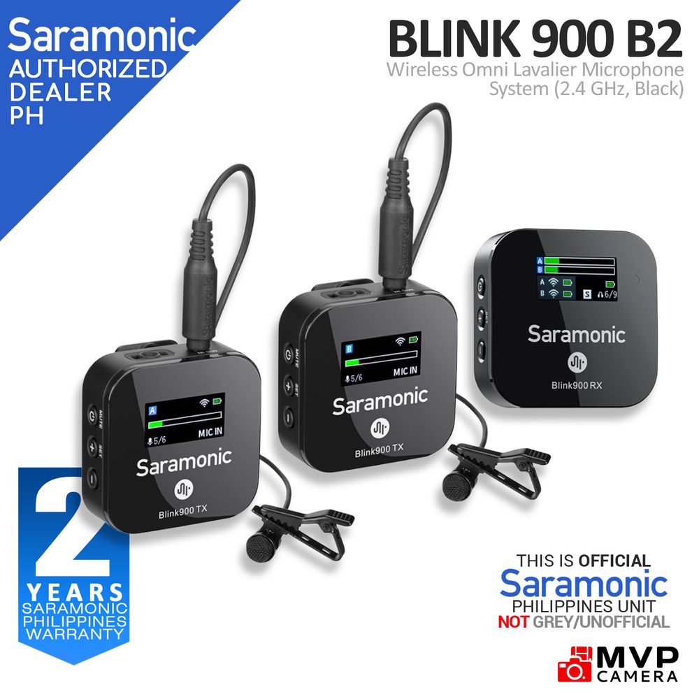 Saramonic Blink 900 B2 2.4GHz Dual-Channel Wireless Microphone System ...