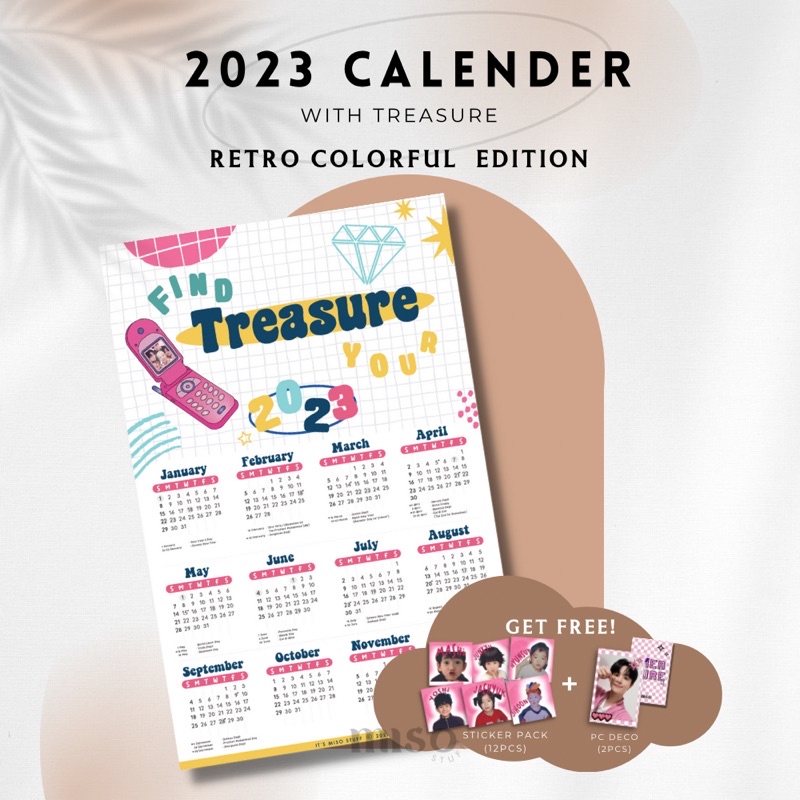 2023 Treasure Calendar / K-Pop Calendar / Calendar Poster / 2023 ...