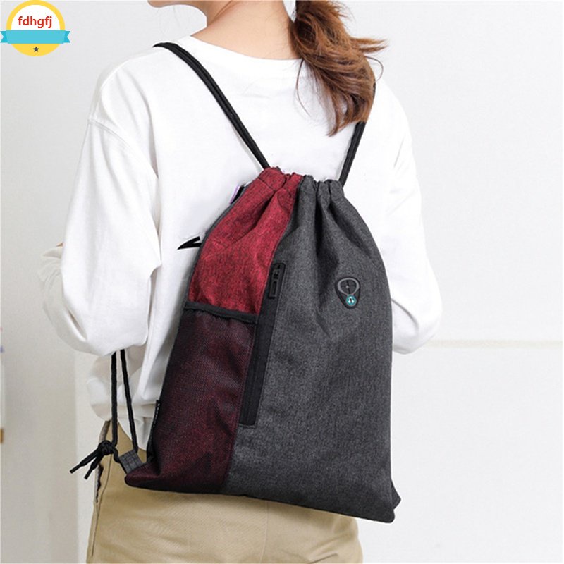 Fashion Gym Duffle Pouch Drawstring Bag Backpack Large Capacity [JR ...