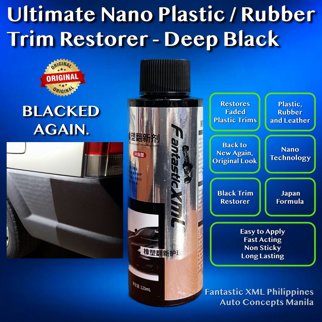 RUBBER RESTORER BLACK 120ML ORIGINAL Plastic Retreading Agent Back to ...