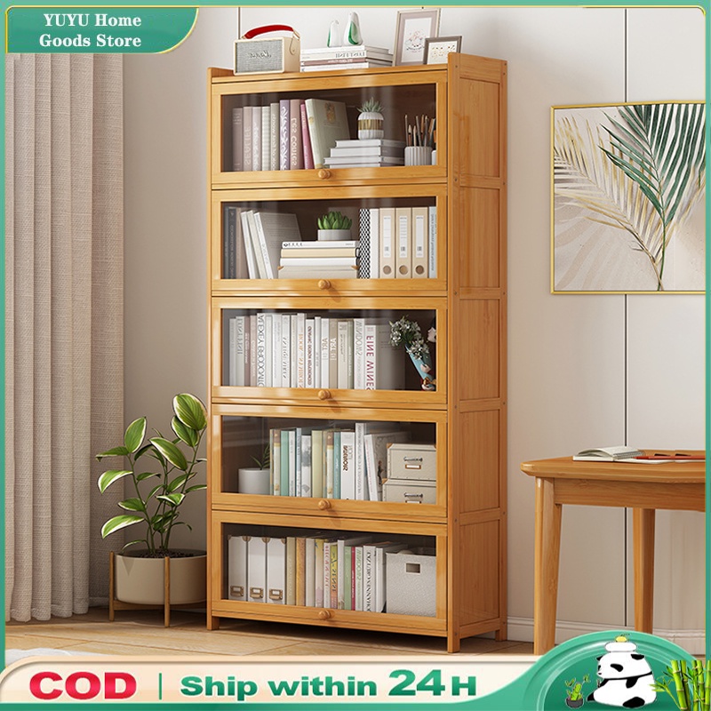 Cabinet Prganizer BookShelf Book Shelves Bookcase Glass Display Kitchen ...