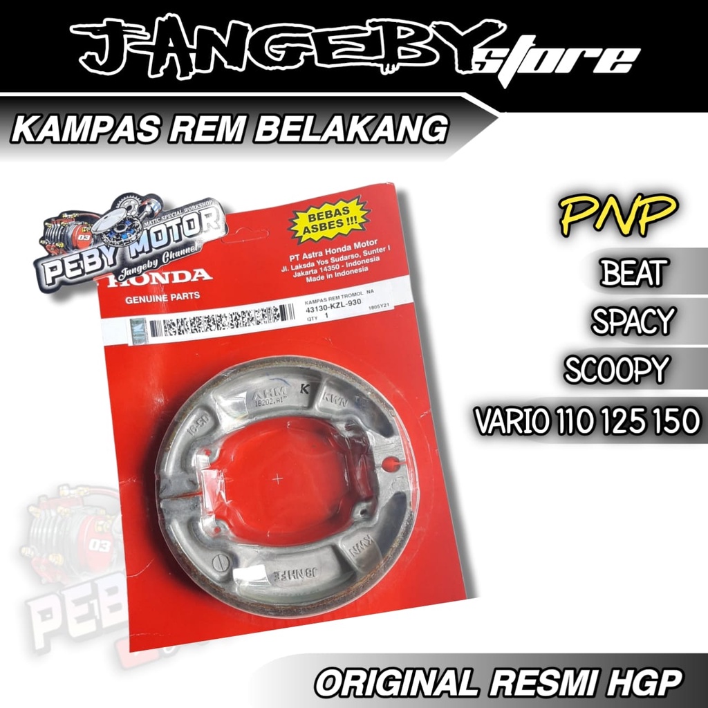 Beat Spacy Vario Rear Brake Pads Official ORIGINAL HGP 43130KZL ...
