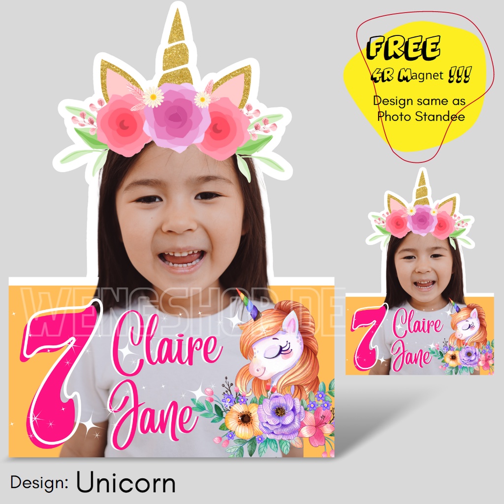 PICTURE STANDEE (GIRL) Centerpiece 8x11.5 Inches for Birthday | Shopee ...
