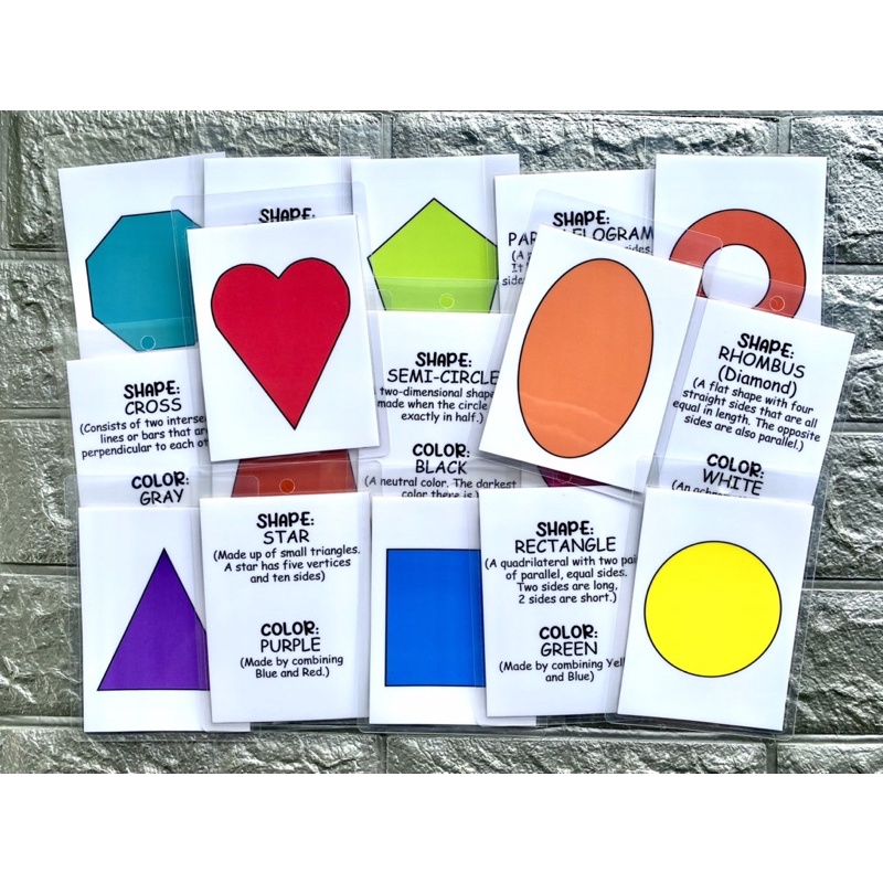 Colors and Shapes Flashcard (LAMINATED) | Shopee Philippines