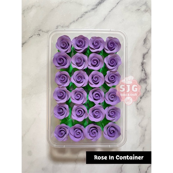 part 5 rose in container rose in wire edible sugar flowers cake toppers ...